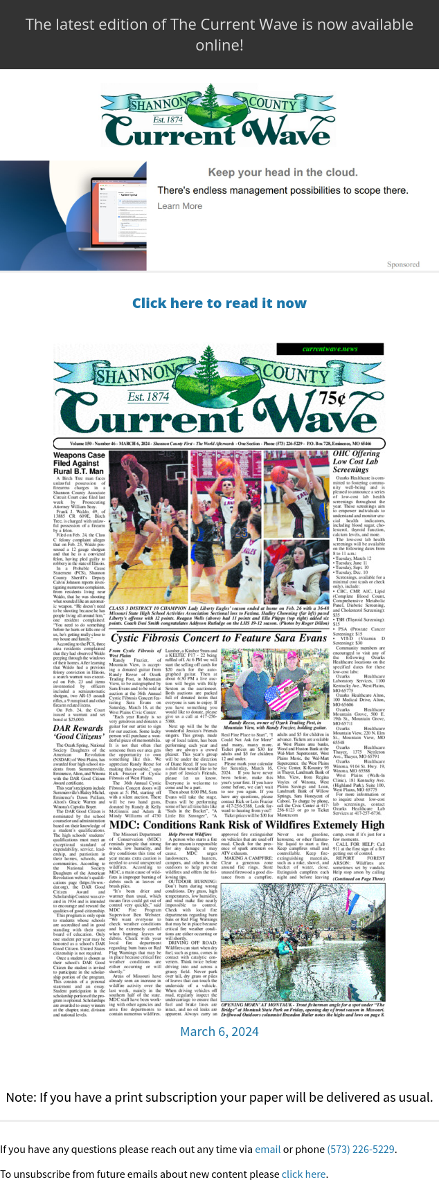 Current Wave Newspaper Sponsored Newsletter Advertising | Paved