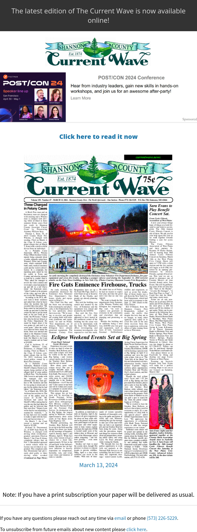 Current Wave Newspaper Sponsored Newsletter Advertising | Paved