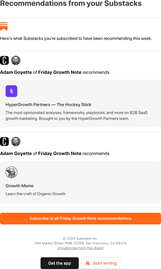 Friday Growth Note Sponsored Newsletter Advertising | Paved Friday Growth Note Sponsored Newsletter Advertising | Paved