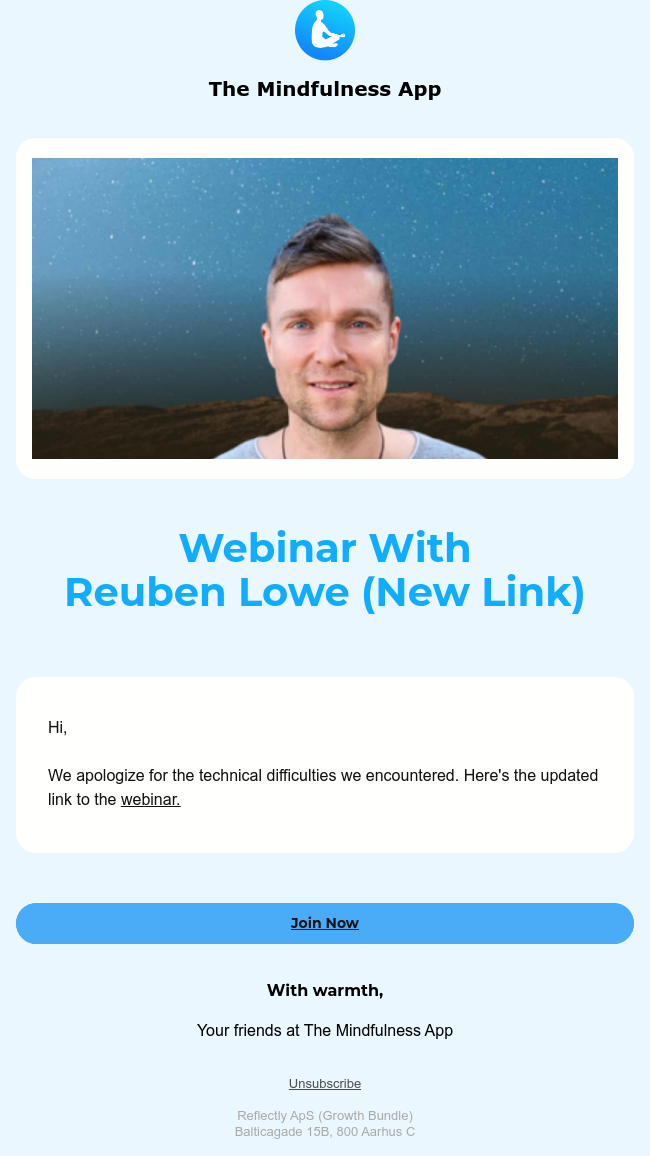 The Mindfulness App Newsletter Sponsored Email Advertising | Paved