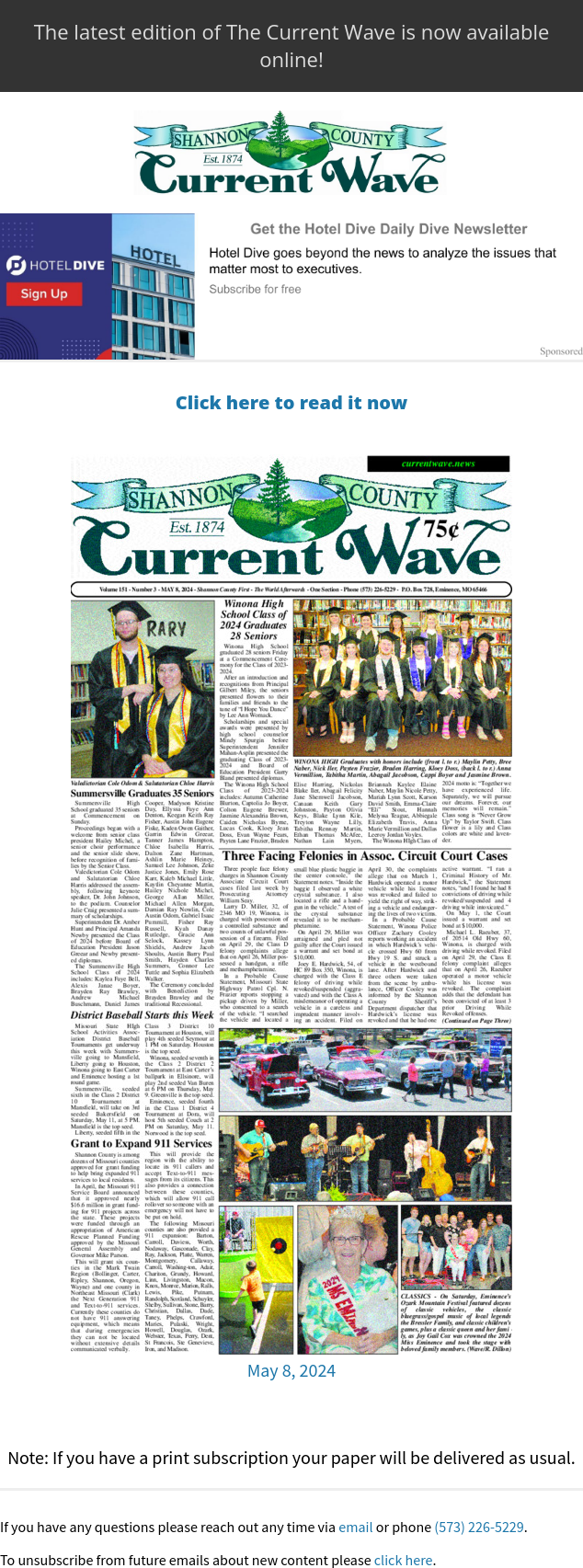 Current Wave Newspaper Sponsored Newsletter Advertising | Paved