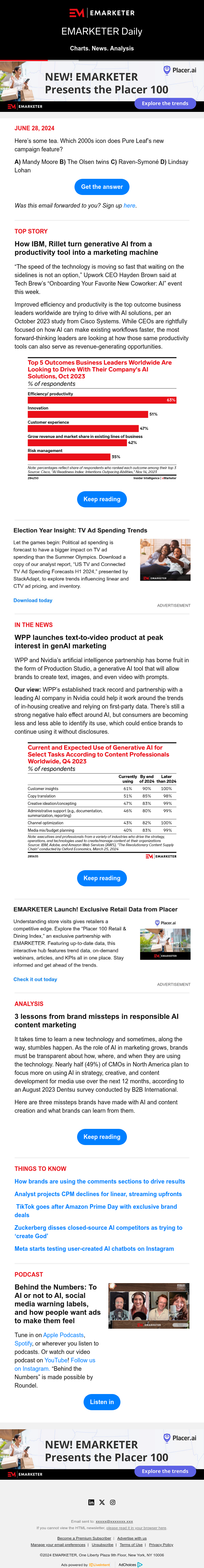 EMARKETER FYI Spotlight Sponsored Newsletter Advertising | Paved