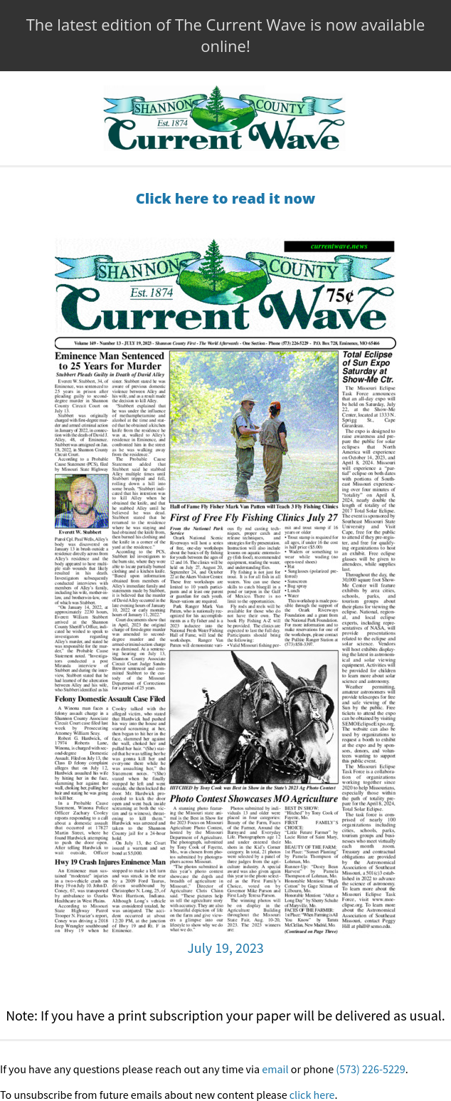 Current Wave Newspaper Sponsored Newsletter Advertising | Paved