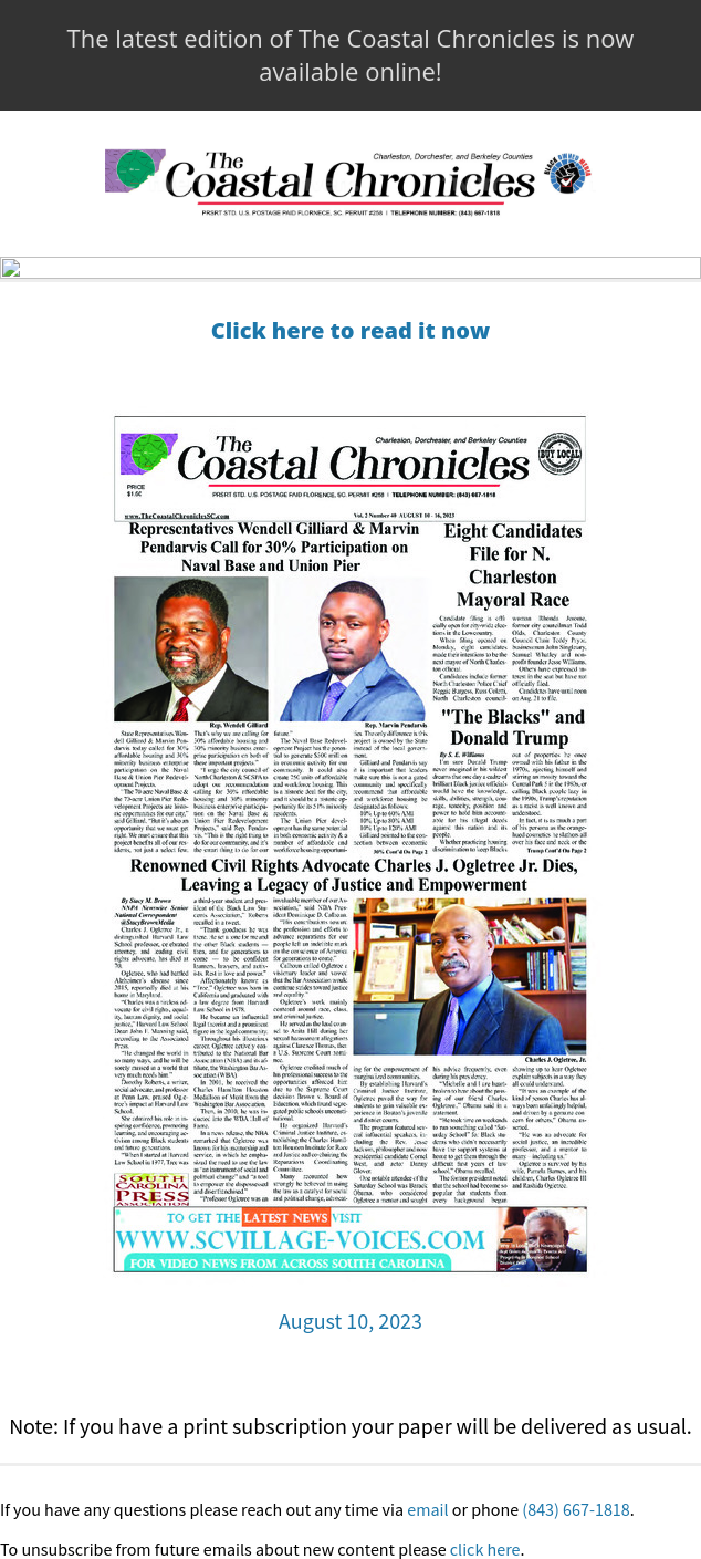 Coastal Chronicles Newspaper Sponsored Newsletter Advertising | Paved