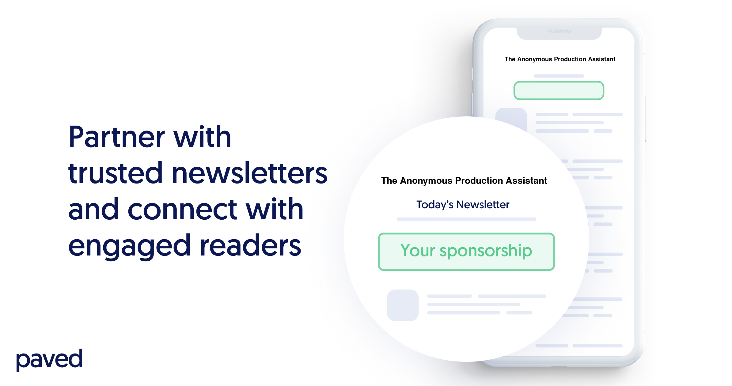 The Anonymous Production Assistant Sponsored Email Advertising | Paved