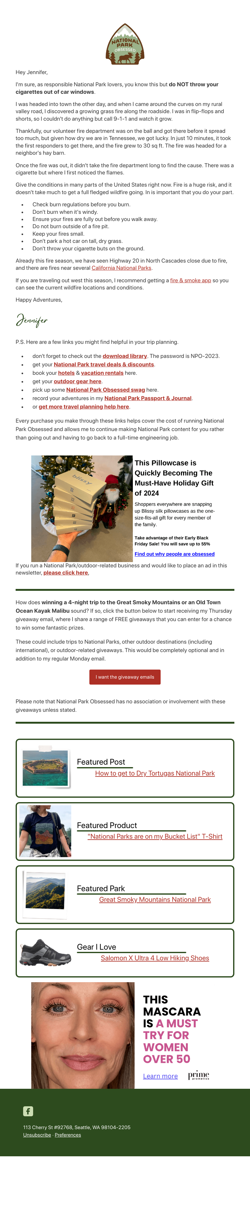 National Park Obsessed Weekly Newsletter Sponsorships | Paved