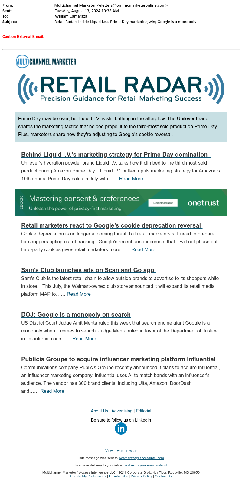 Retail Radar Newsletter Sponsorships | Paved