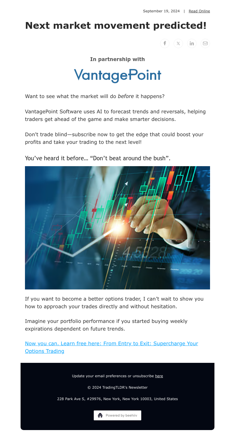 TradingTLDR Sponsored Email Advertising | Paved