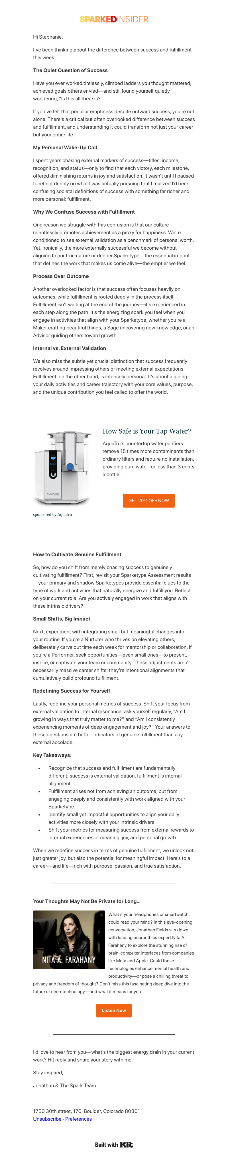Sparked Insider Sponsored Email Advertising | Paved