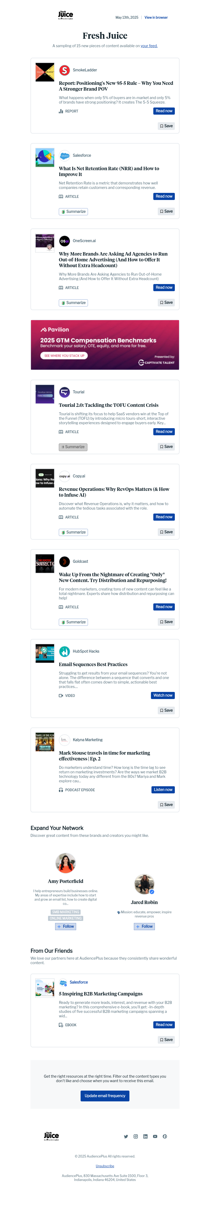 The Juice by AudiencePlus Sponsored Email Advertising | Paved