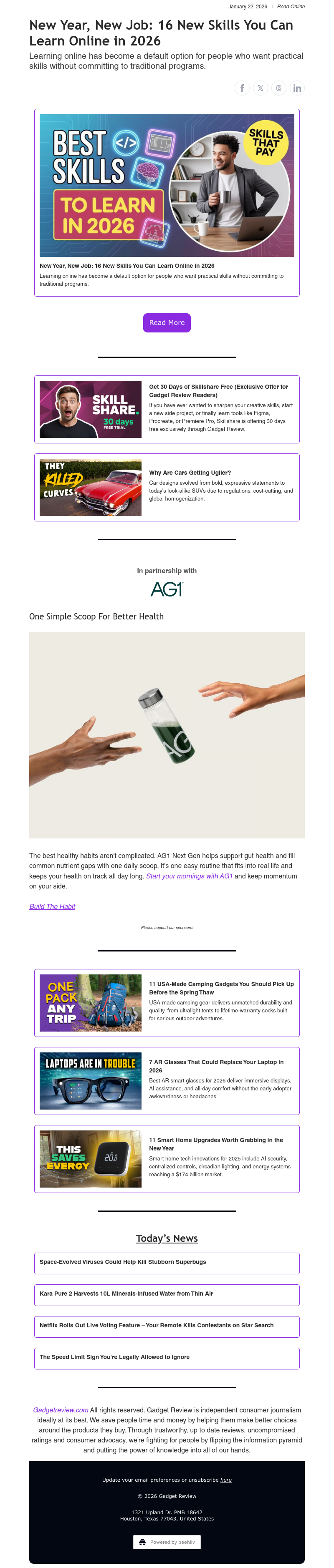 Gadget Review Sponsored Newsletter Advertising | Paved