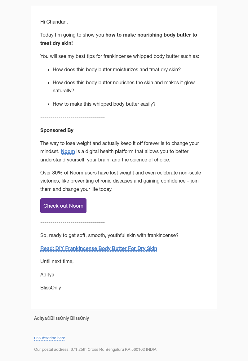 BlissOnly Sponsored Newsletter Advertising | Paved