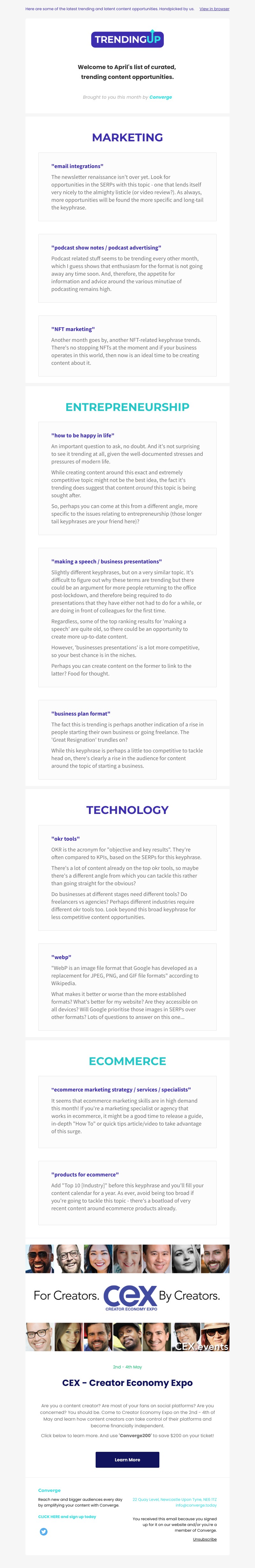 TrendingUP Sponsored Email Advertising | Paved