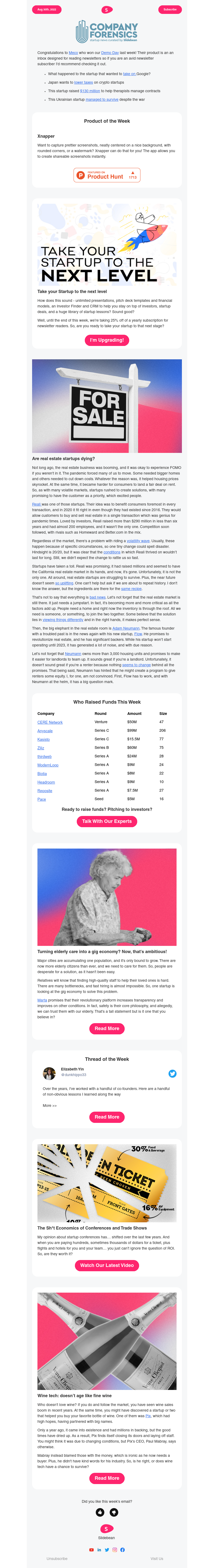 The Startup Club by Slidebean Sponsored Email Advertising | Paved