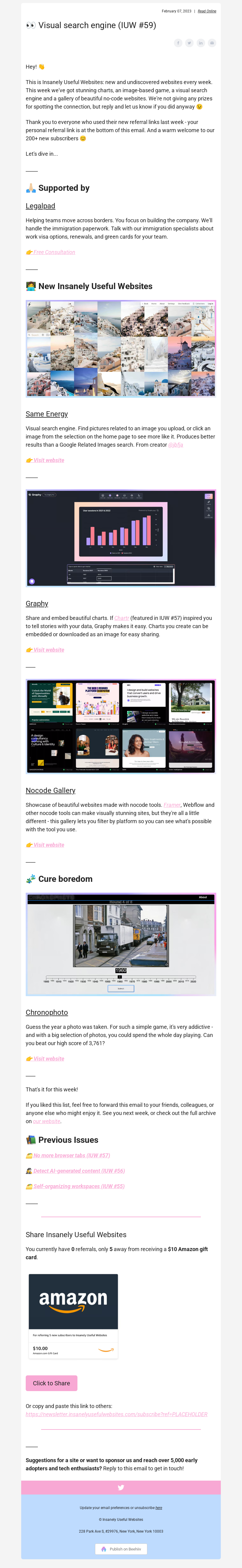 Insanely Useful Websites Sponsored Newsletter Advertising | Paved