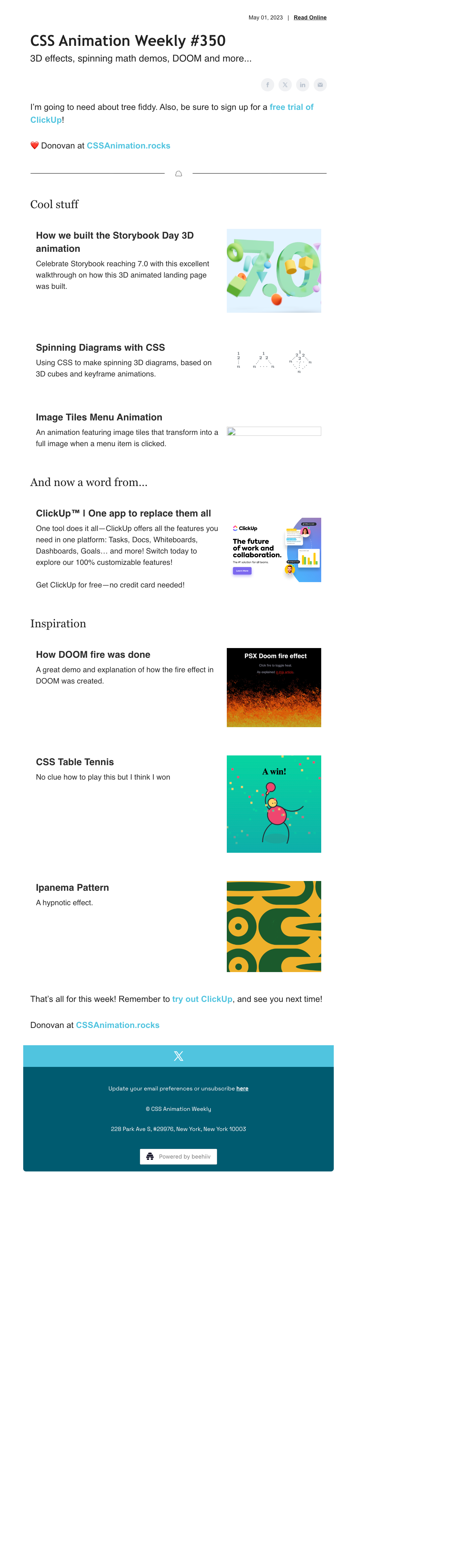CSS Animation Weekly Sponsored Newsletter Advertising | Paved