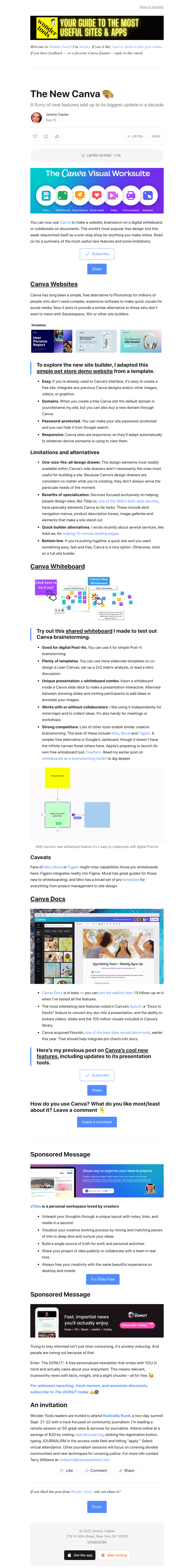 Wonder Tools Sponsored Email Advertising | Paved