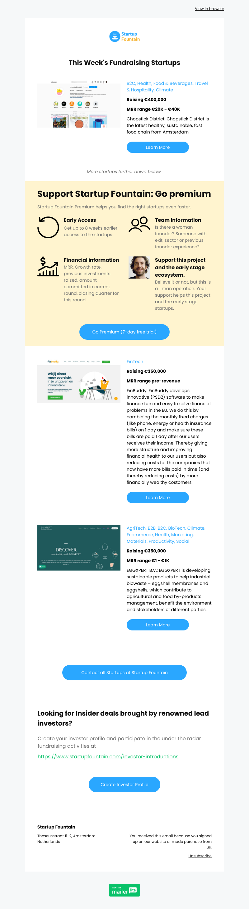 Startup Deal Flow Sponsored Email Advertising | Paved