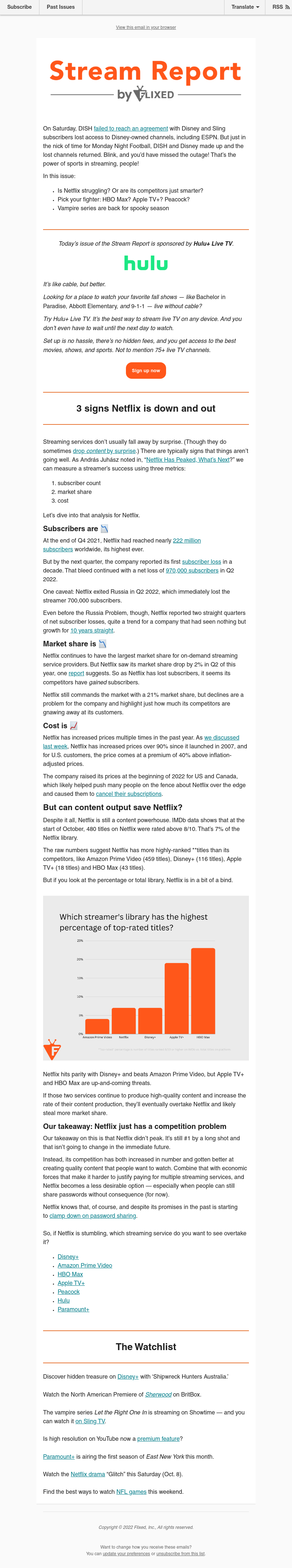 Flixed Stream Report Sponsored Newsletter Advertising | Paved