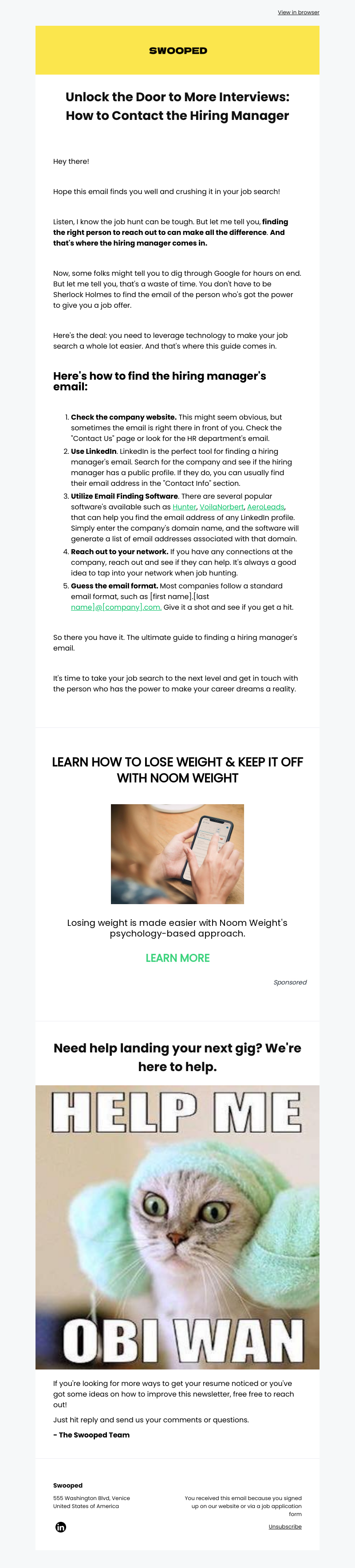 Swooped Sponsored Email Advertising | Paved