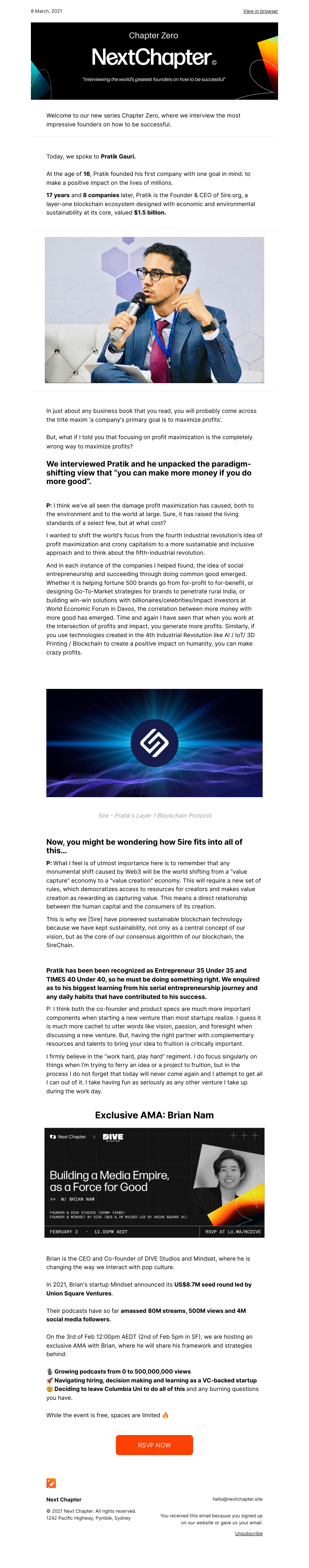 Next Chapter Sponsorships | Paved