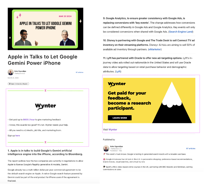 The Keyword LI Sponsored Email Advertising | Paved