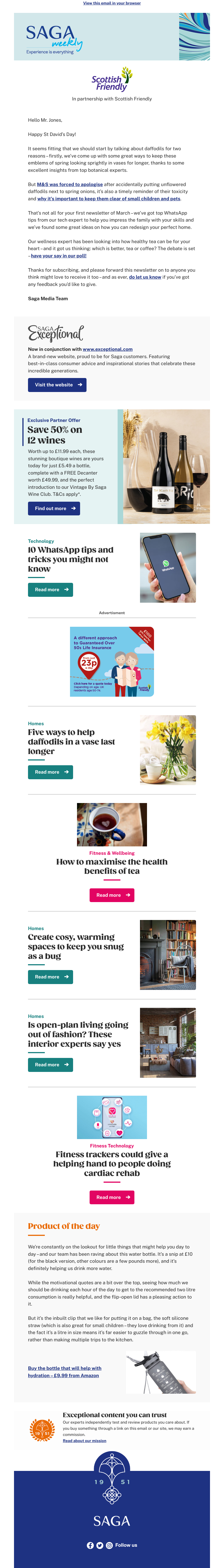 Saga Exceptional Sponsored Email Advertising | Paved