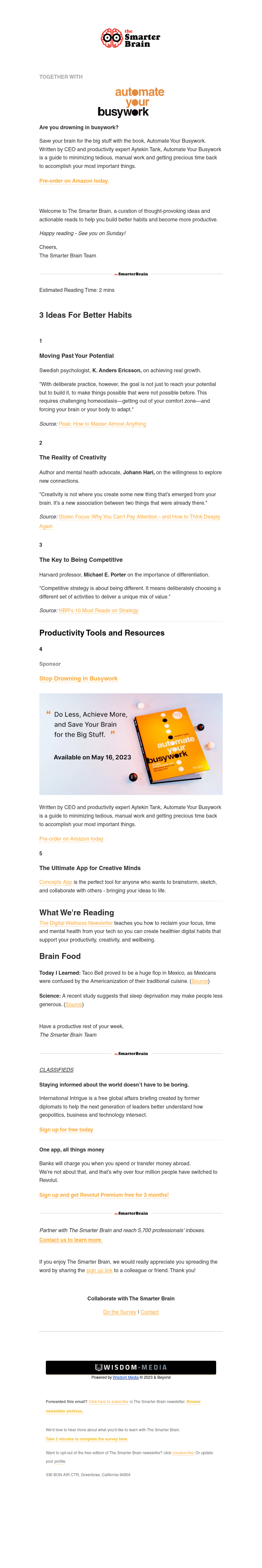 The Smarter Brain Sponsored Email Advertising | Paved