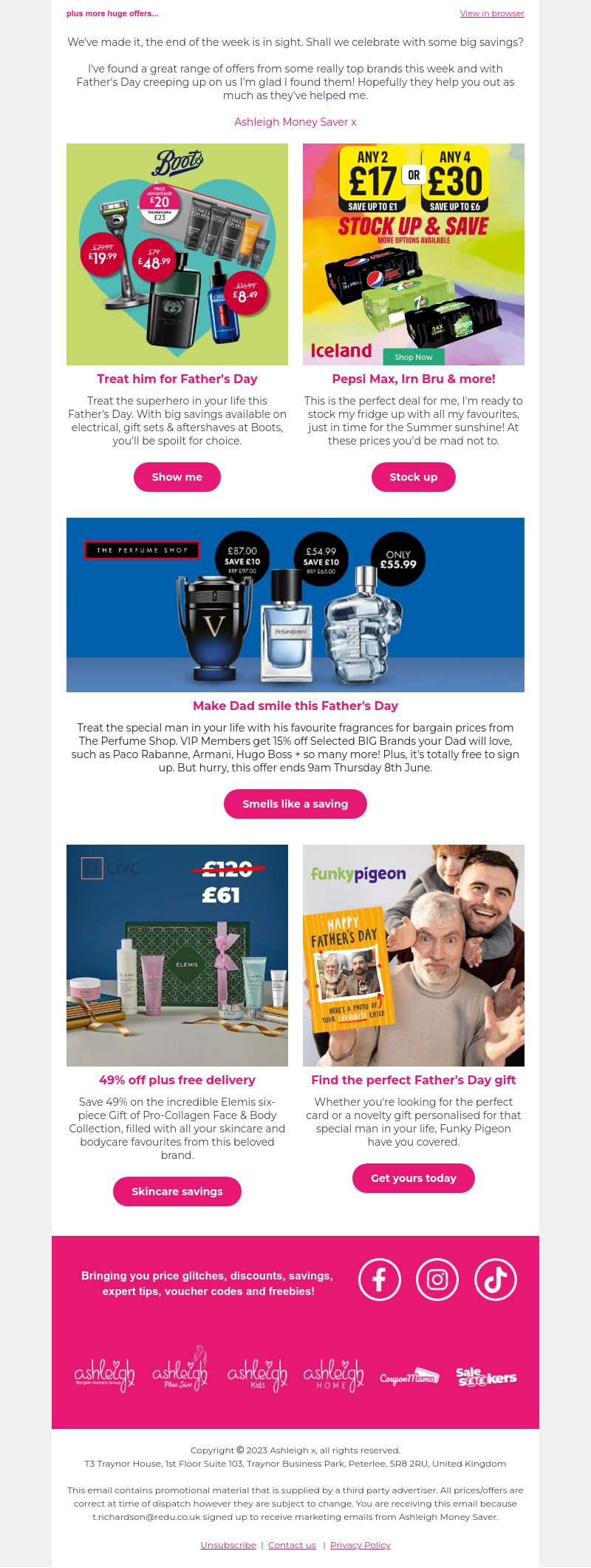 Ashleigh Money Saver Sponsored Newsletter Advertising | Paved