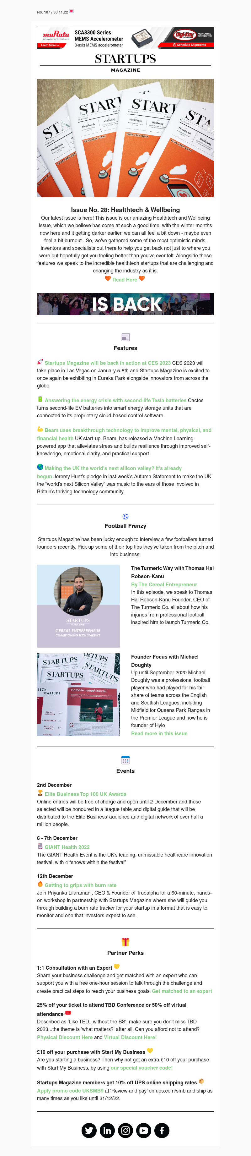 Startups Magazine Sponsored Email Advertising | Paved