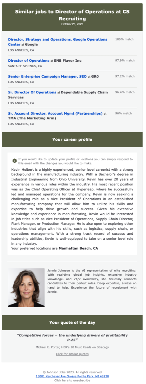 Jennie Johnson Career Newsletter Sponsorships | Paved