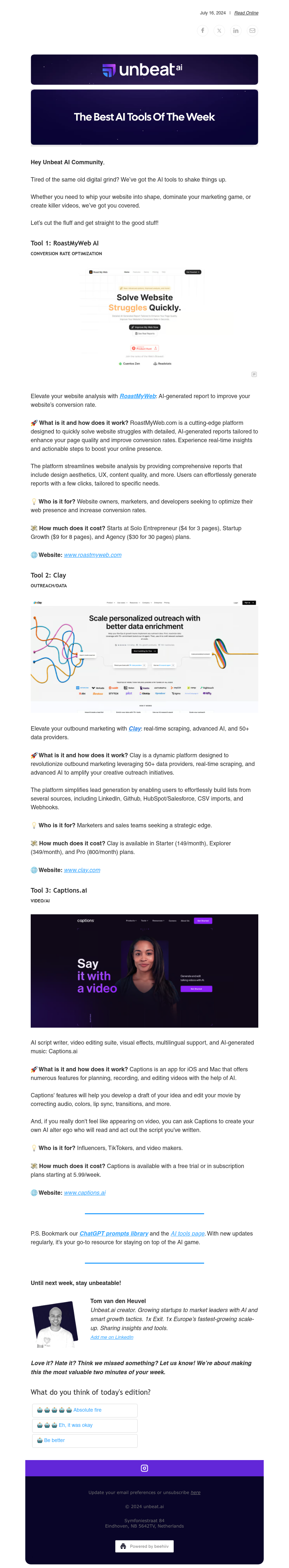 Unbeat.ai Sponsored Email Advertising | Paved