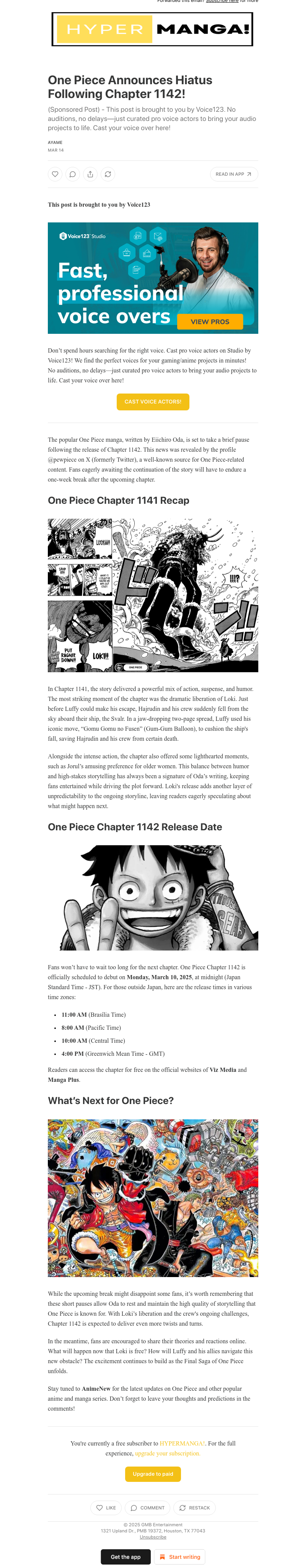 HYPERMANGA! Sponsored Newsletter Advertising | Paved