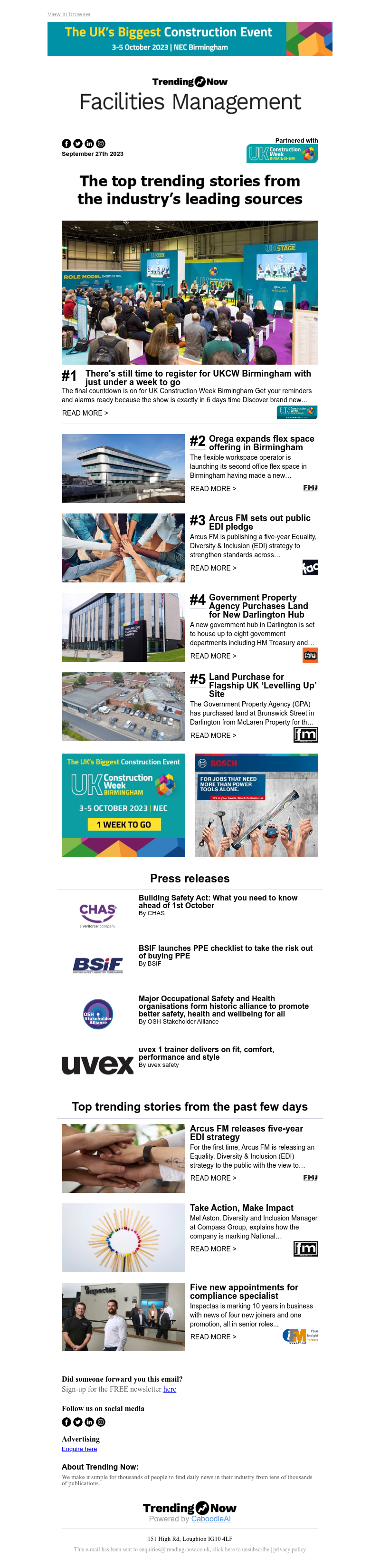 Trending Now Facilities Management Sponsored Email Advertising | Paved