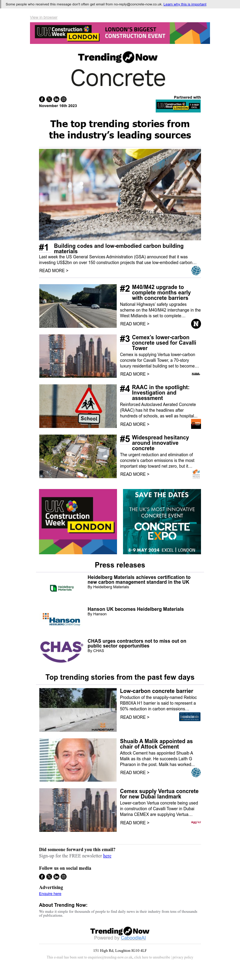 Trending Now Concrete Sponsored Email Advertising | Paved