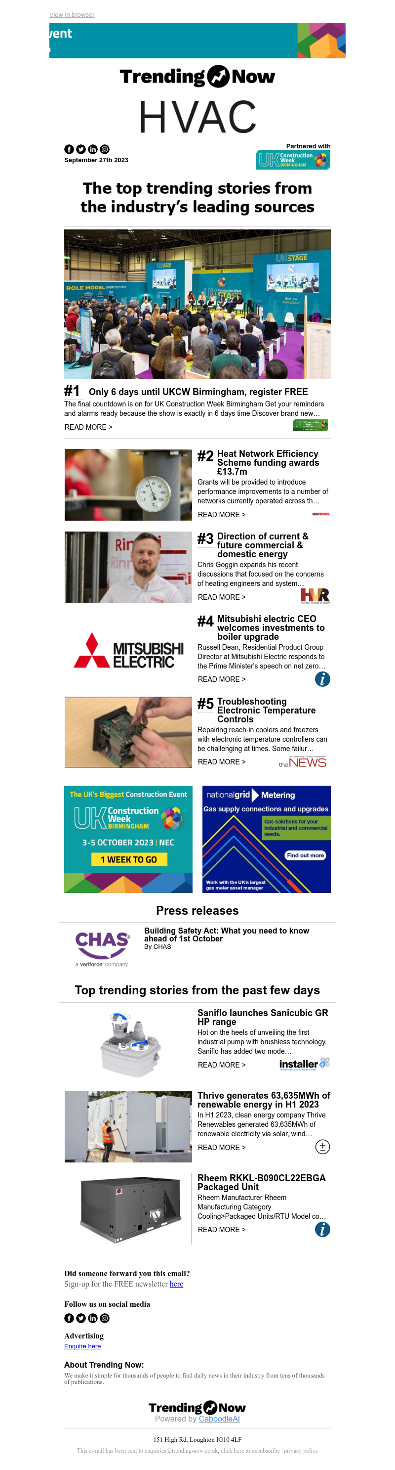 Trending Now HVAC Sponsored Email Advertising | Paved