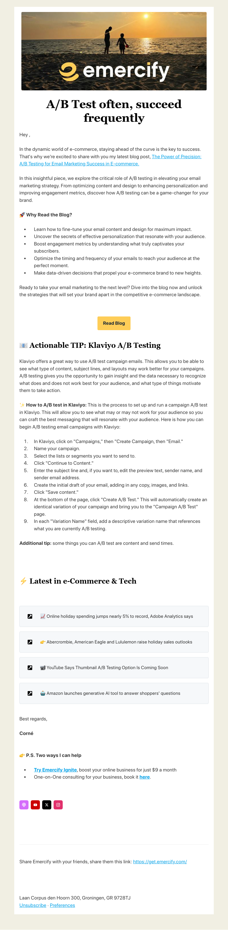 Emercify Sponsored Newsletter Advertising | Paved