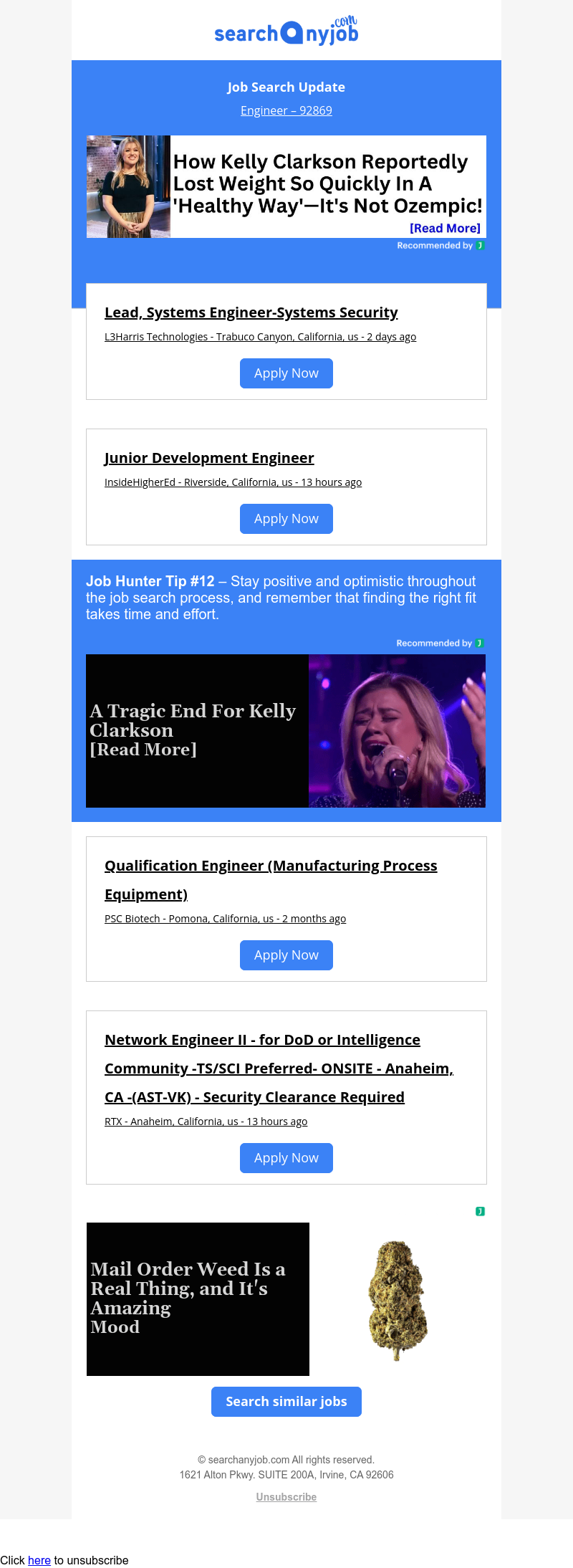 Search Any Job Sponsored Email Advertising | Paved