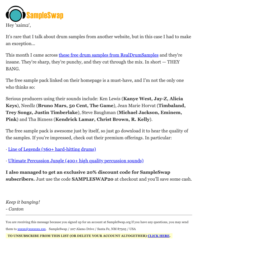 SampleSwap Sponsored Email Advertising | Paved