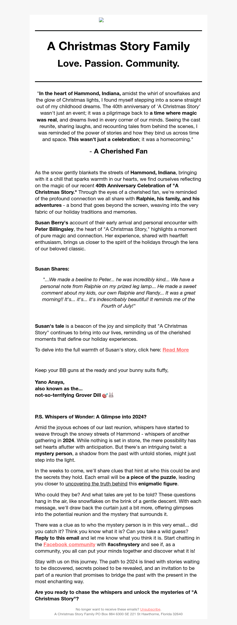 Talking A Christmas Story With The Cast Sponsored Email Advertising | Paved