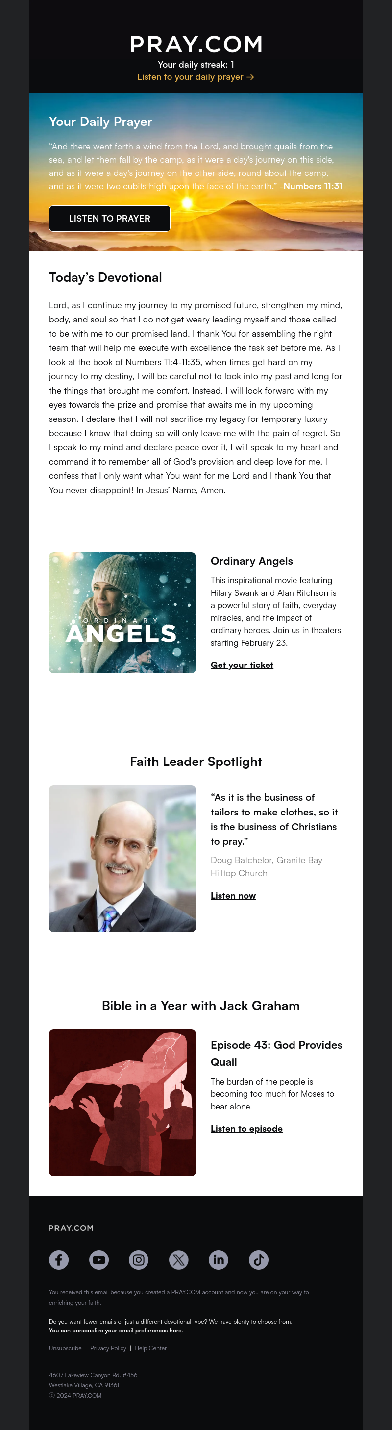 Pray.com - Daily Prayer Email Sponsorships | Paved