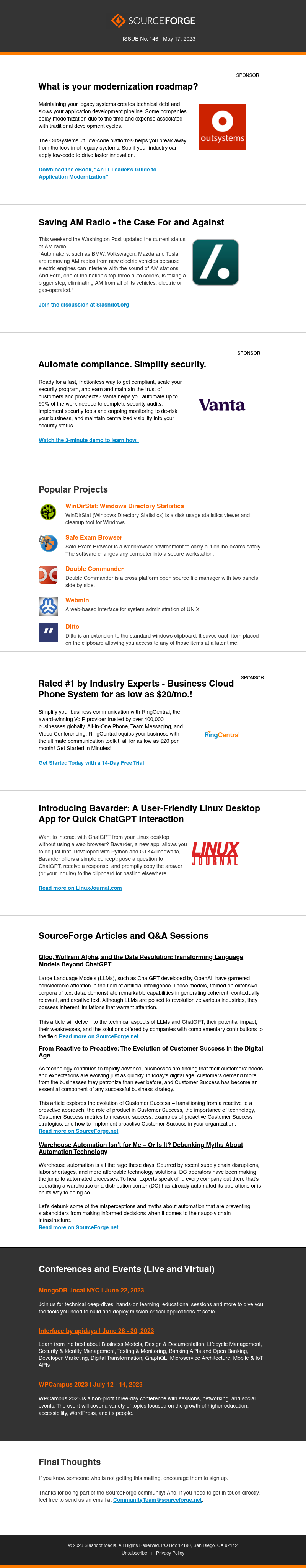SOURCEFORGE Sponsored Email Advertising | Paved