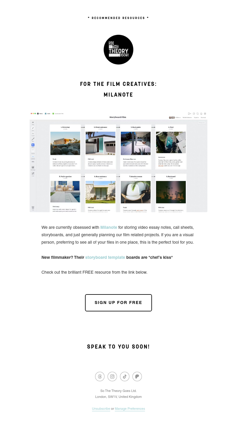 So The Theory Goes Sponsored Email Advertising | Paved